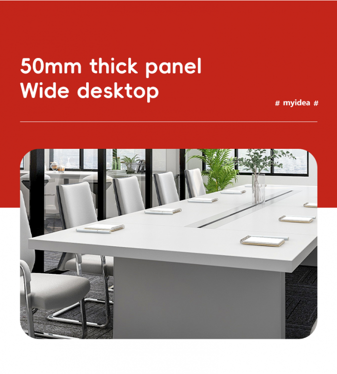 Modern Office Furniture Conference Table White Color Support customization