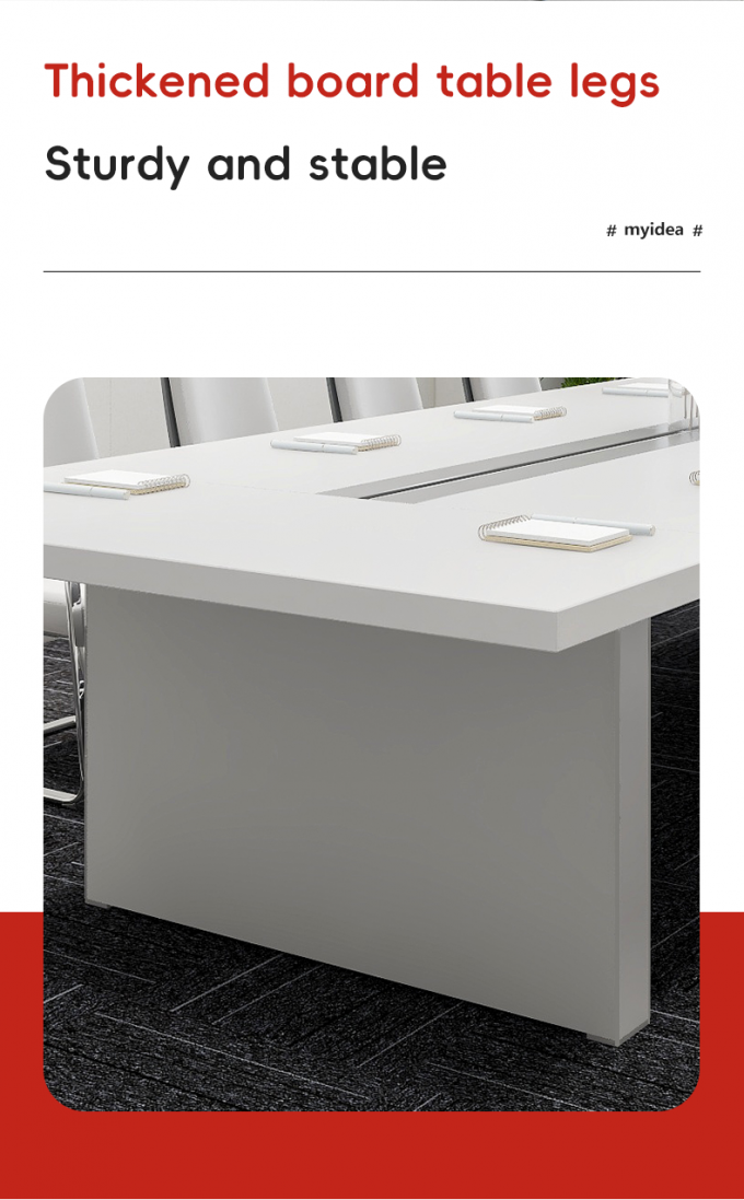 Modern Office Furniture Conference Table White Color Support customization