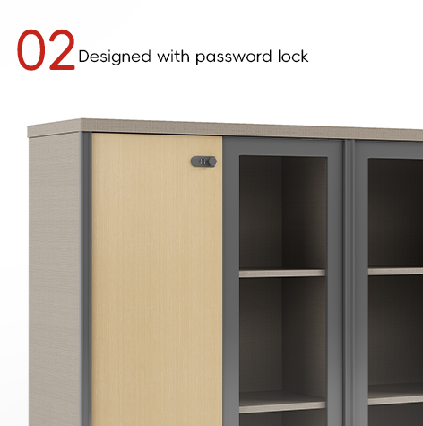 IP40 Rated Glass Door Filing Cabinet with Password Lock and ...