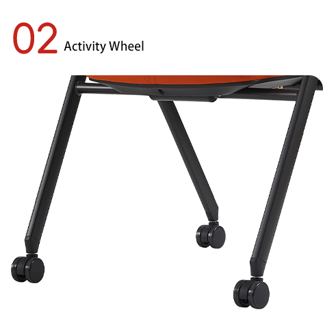 Comfortable Space-Saving Office Chair With Sponge Seat Cushion Wheels ...