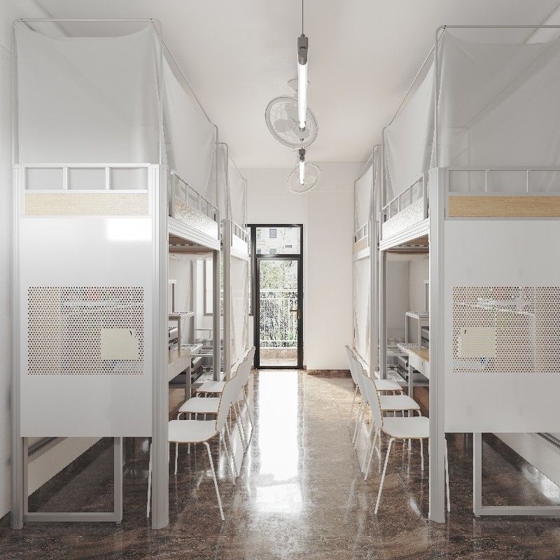 Army School Dormitory Bunk Bed Student Durable Metal Kids Bunk Bed