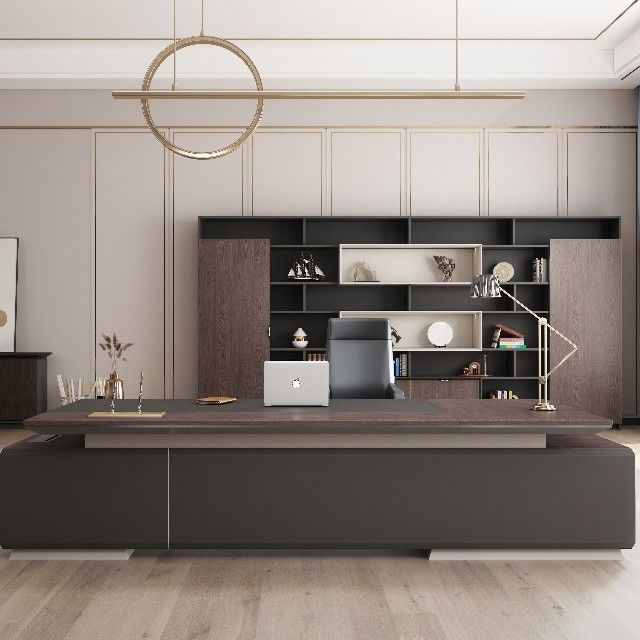 Modern Luxury Large Wooden MDF Desk Classic Boss Office Desk For ...